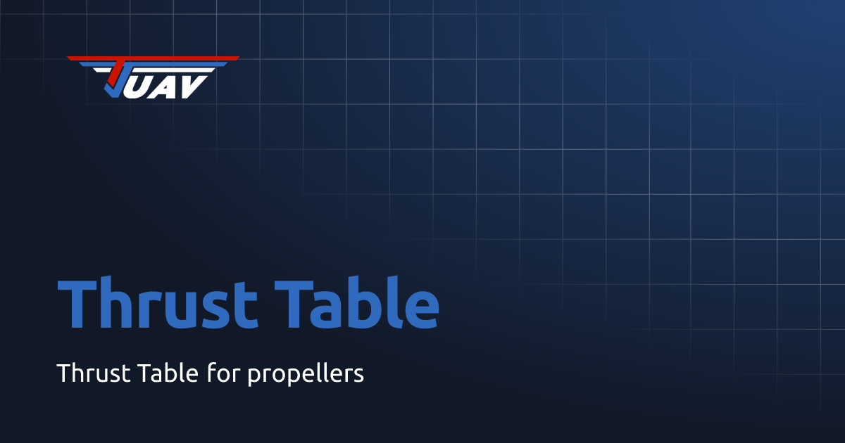 Thrust Table | TJ UAV